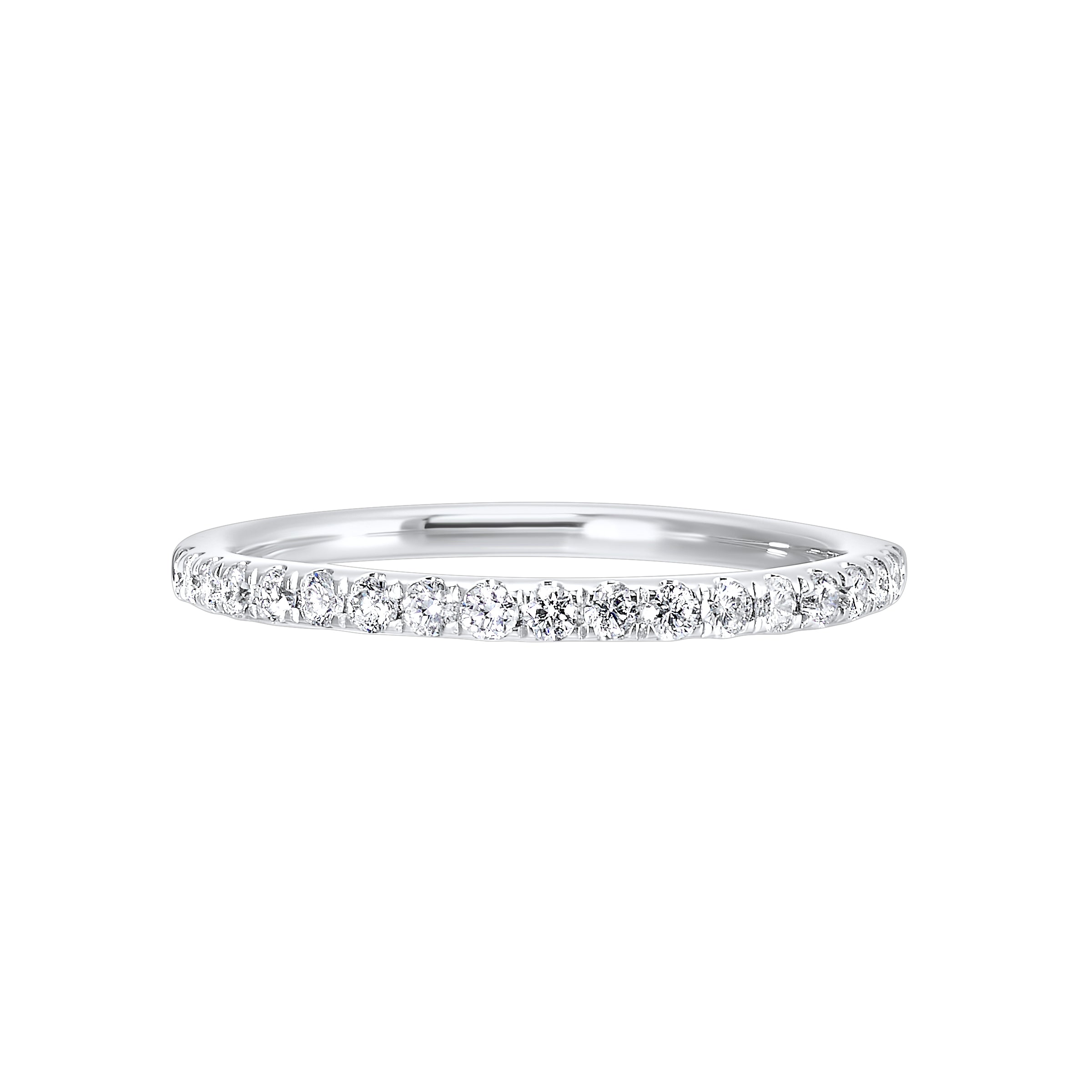 White 14K Gold 0.25ct Diamond Wedding Band | Gold & Gems – Gold and ...