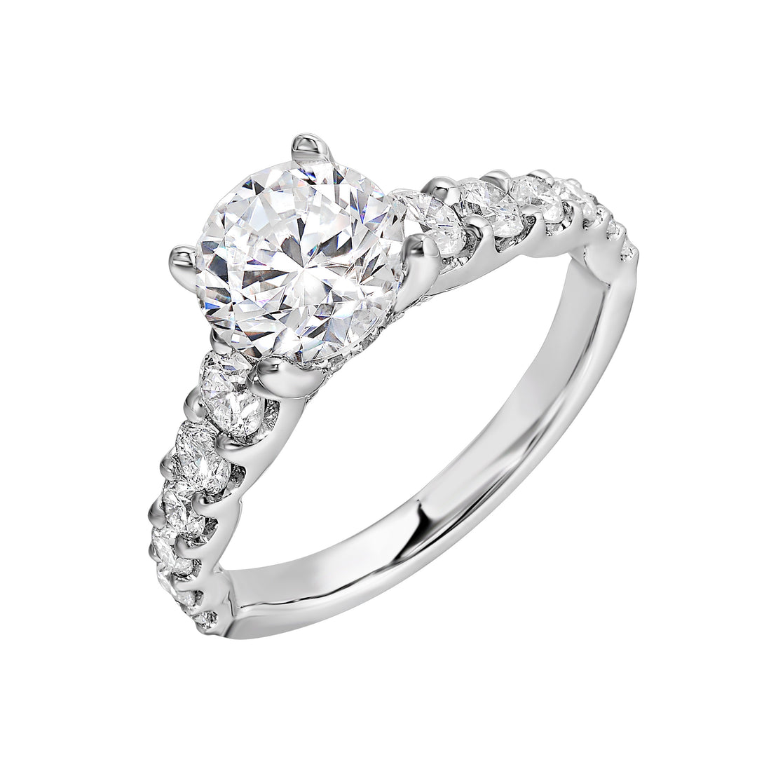 White 14K Gold 0.92ct Diamond Engagement Ring | Gold & Gems – Gold and ...