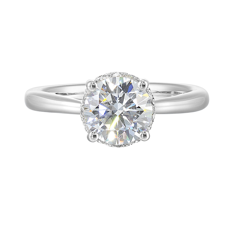 White 14K Gold 0.15ct Diamond Engagement Ring | Gold & Gems – Gold and ...