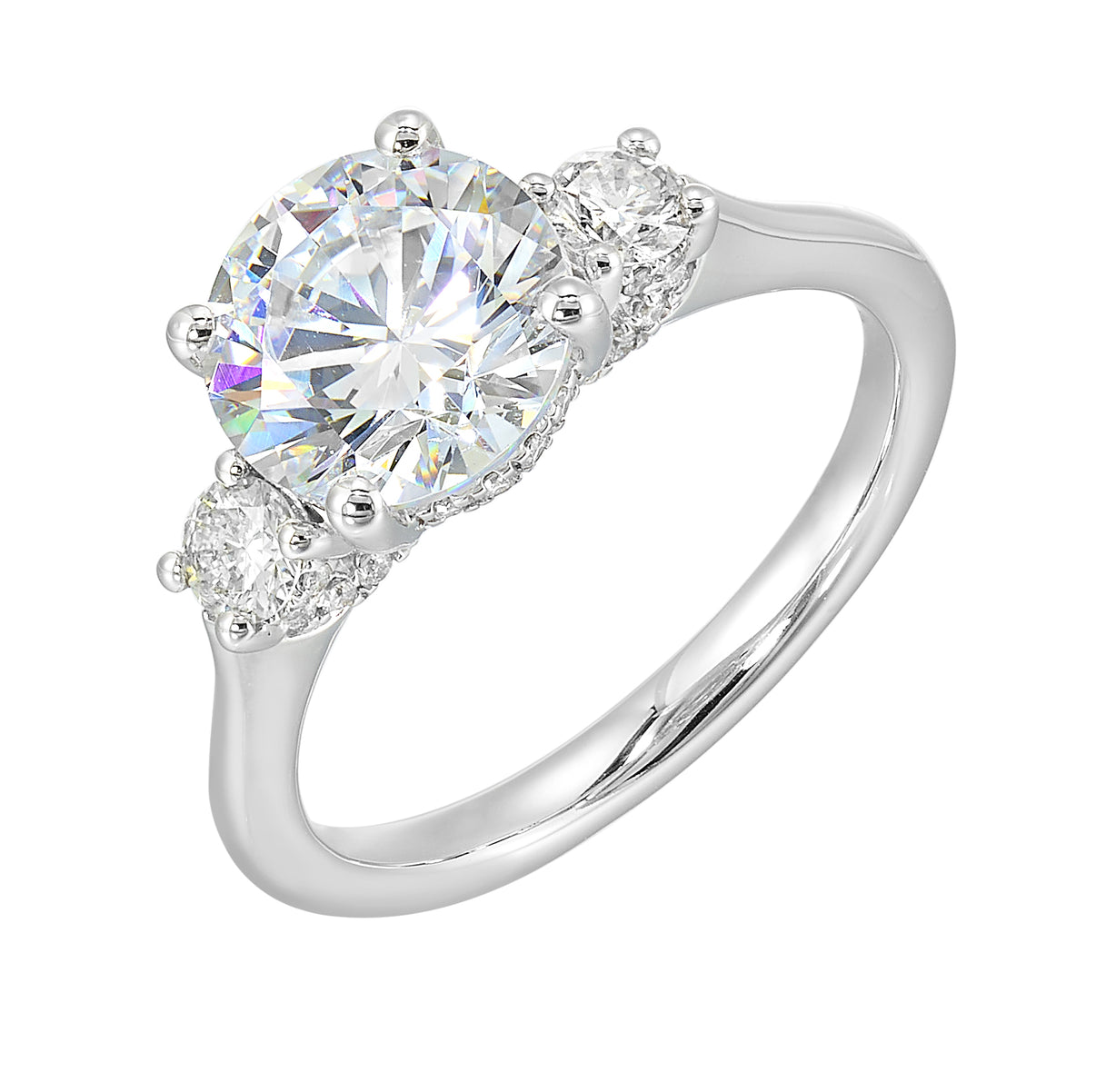 White 14K Gold 0.47ct Diamond Engagement Ring | Gold & Gems – Gold and ...