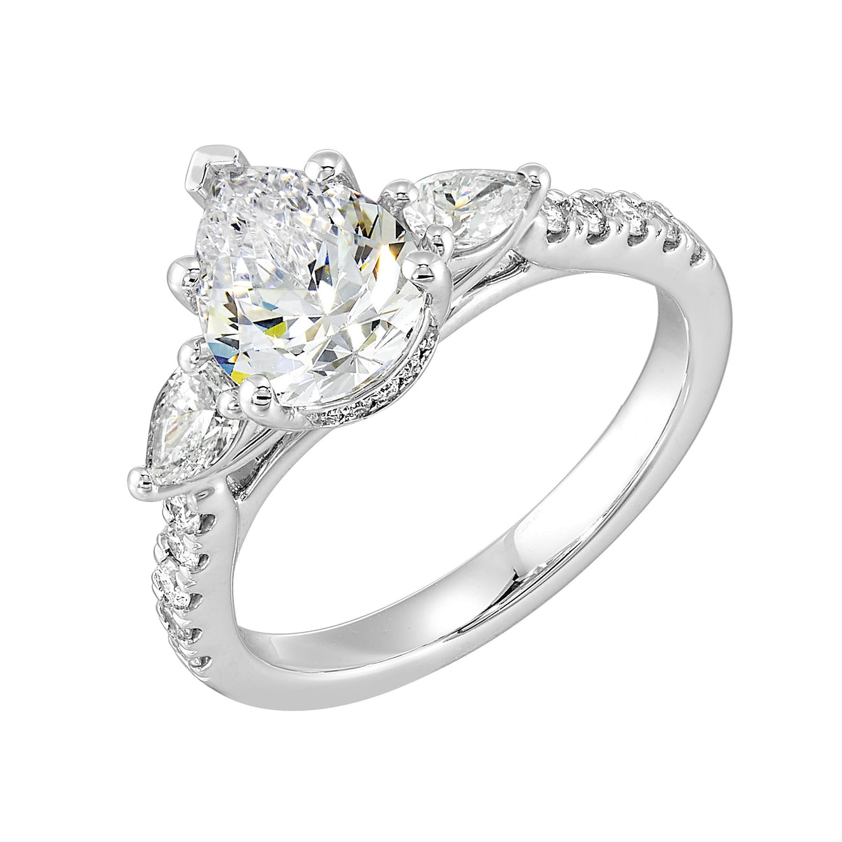 White 14K Gold 0.56ct Diamond Engagement Ring | Gold & Gems – Gold and ...